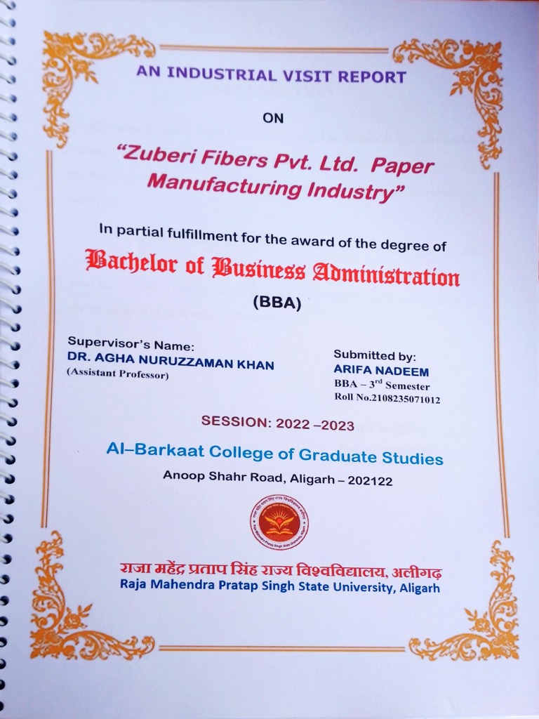 Report Bba 3rd Sem | PDF | Paper | Packaging And Labeling