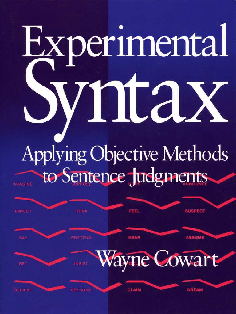 Experimental Syntax Pdf Theory Experience