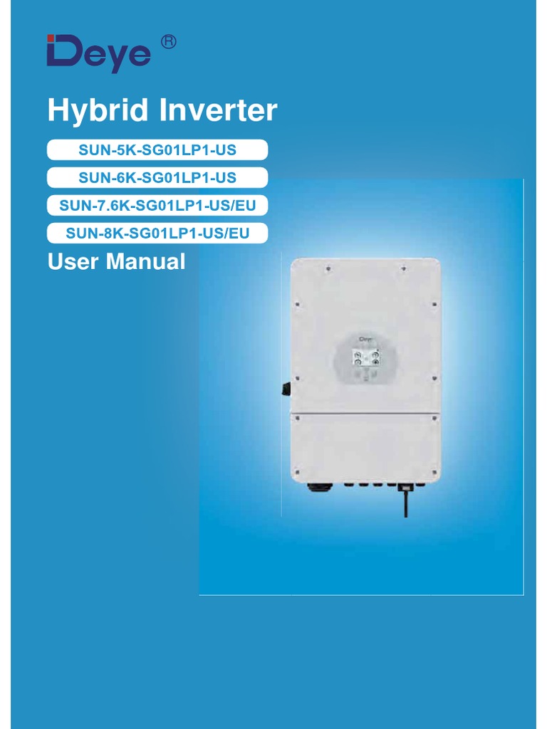 Deye Inverter Hybrid Sun Manual | PDF | Power Inverter | Electrical Grid