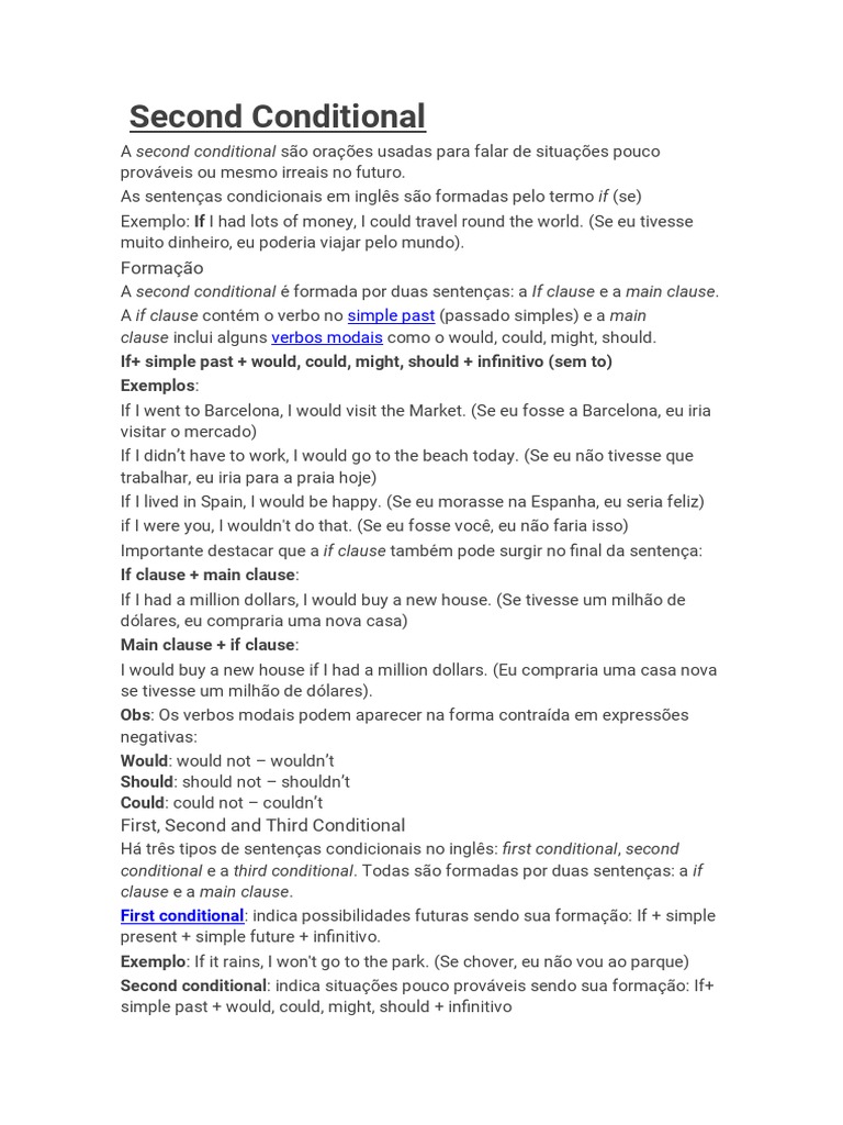Second Conditional | PDF
