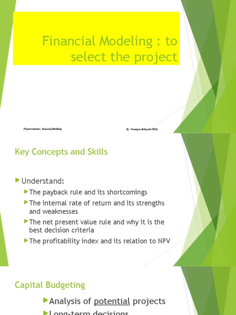 Financial Modeling | PDF | Net Present Value | Internal Rate Of Return