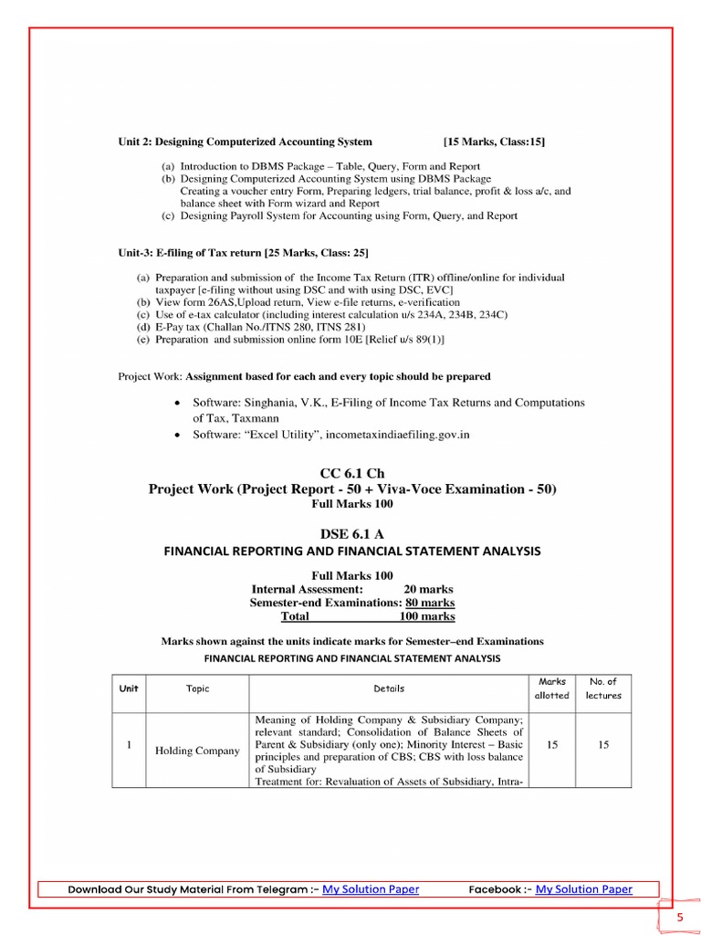 VI Semm Syllabus | PDF