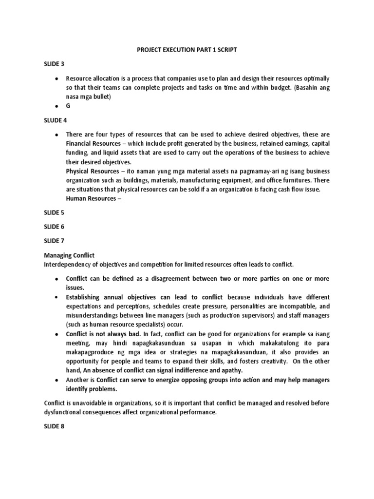 Strategy Execution Script | PDF | Organizational Structure | Resource
