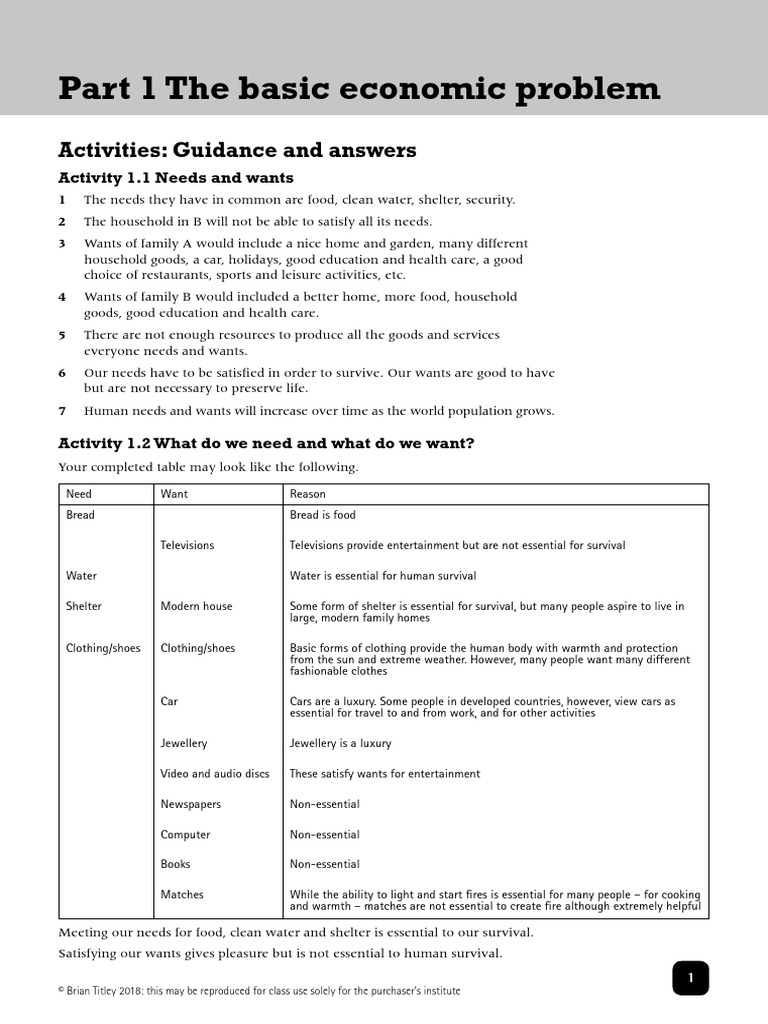 Complete Economics For Cambridge IGCSE (R) and O Level SOLUTIONS | PDF ...
