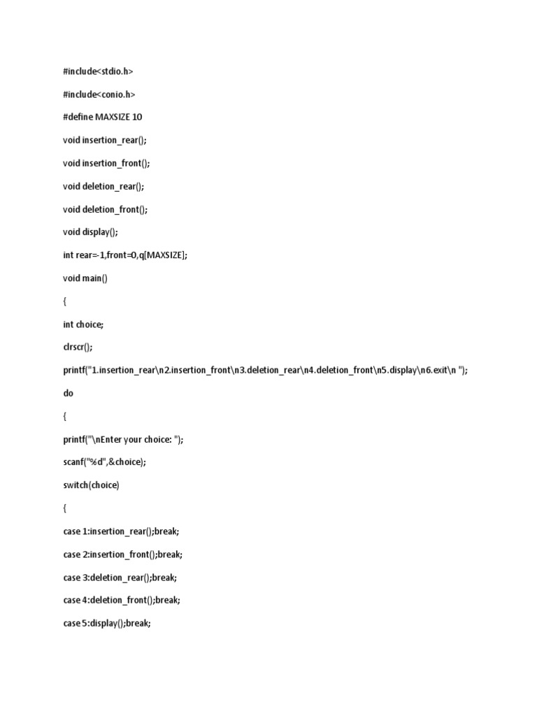 Double Ended Queue Using Array | PDF