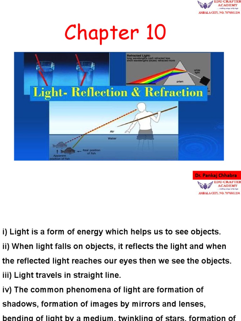 Light Properties Chapter 10 | PDF | Mirror | Optics
