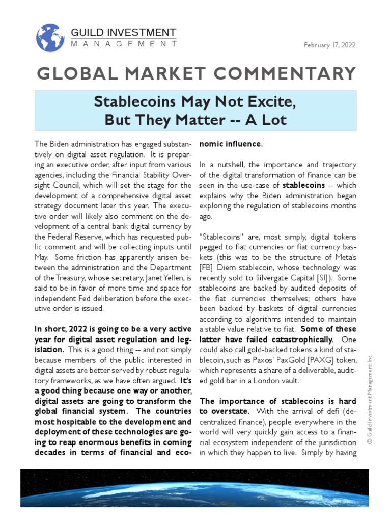 Guilds Global Market Commentary | PDF | Investing | Securities (Finance)