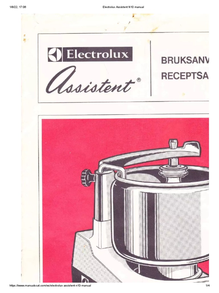 Electrolux Assistent N10 Manual | PDF
