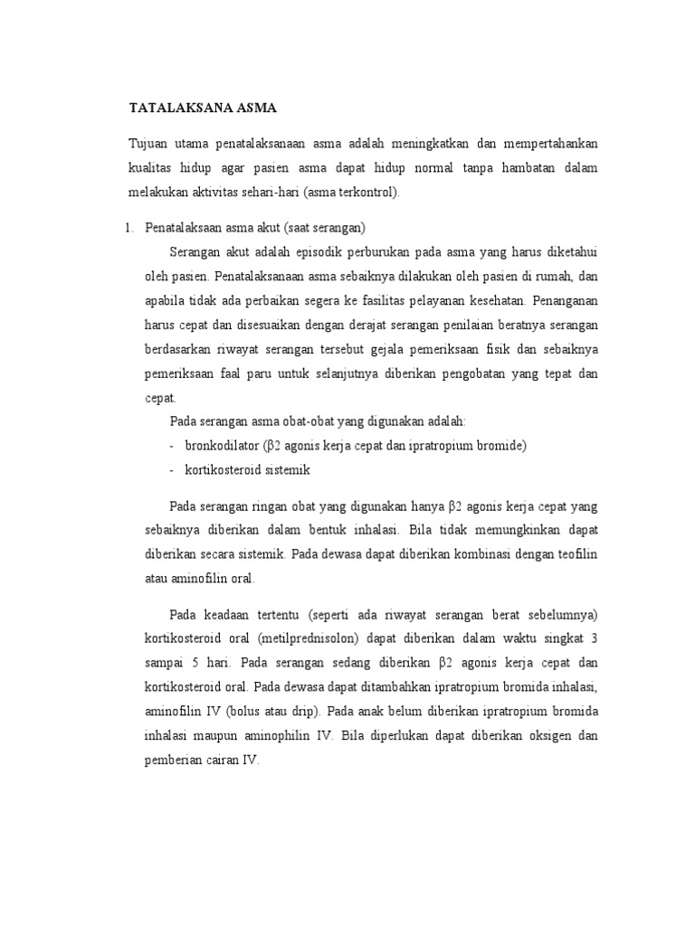 Tatalaksana Asma | PDF