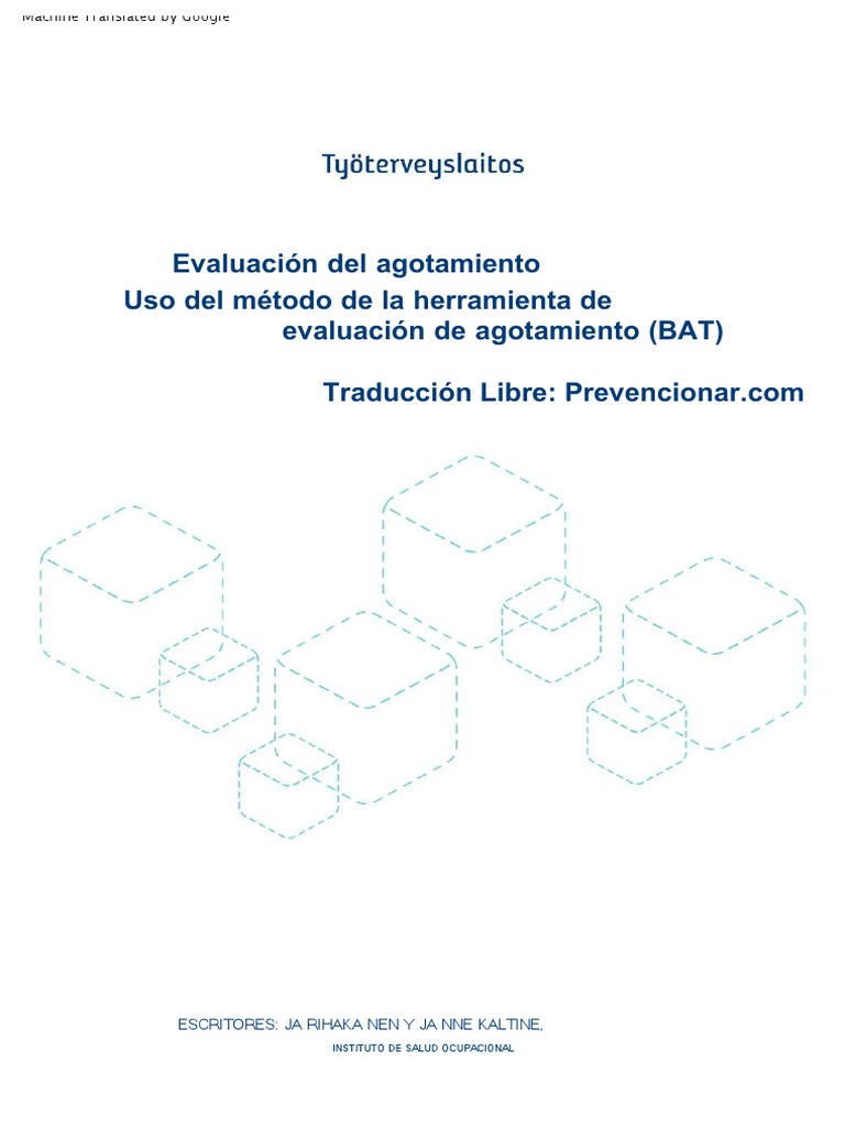 Burnout Assessment Tool BAT | PDF | Burnout ocupacional | Depresión ...