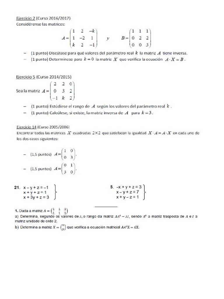 Matrices 2 Bac | PDF