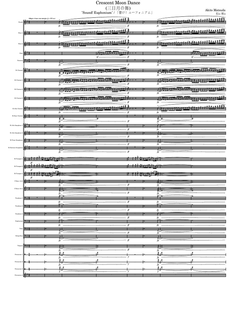 Hibike Euphonium - Crescent Moon Dance | PDF | Compositions For ...