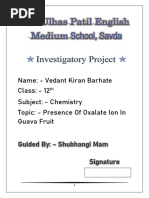 Chemistry Investigatory Project Presence of Oxalate Ions in Guava at ...