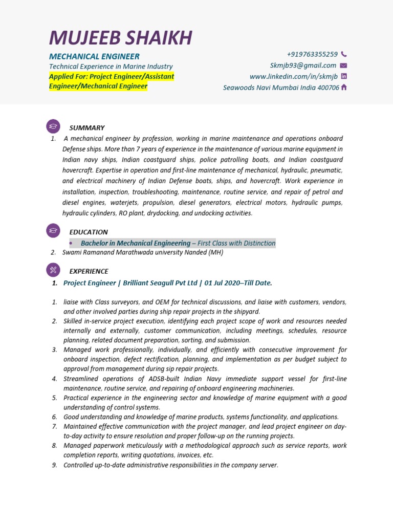 Mujeeb Shaikh in | PDF | Ships | Engines