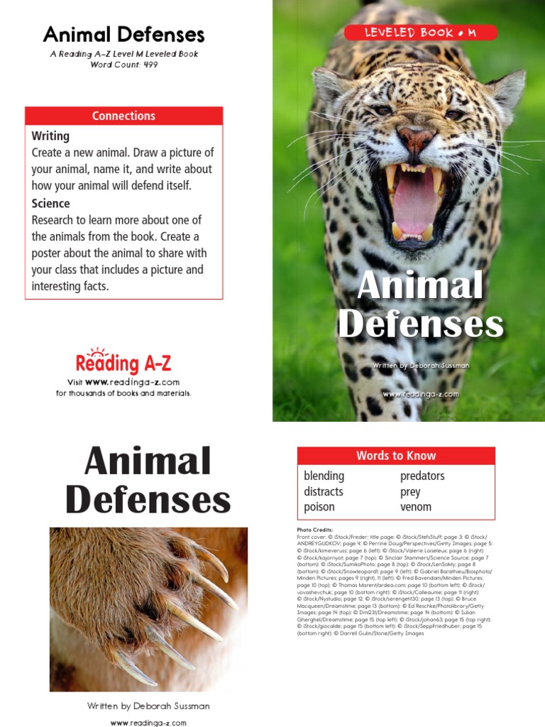 Animal Defenses | PDF | Venom | Predation