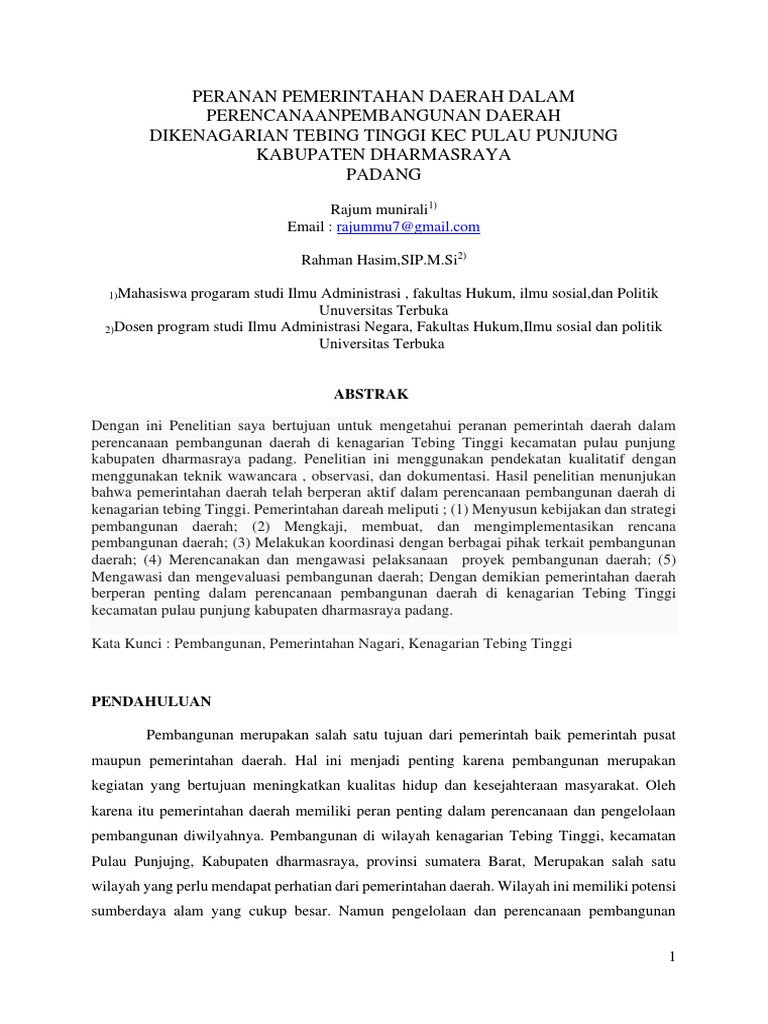 Karya Ilmiah Ut 1 | PDF