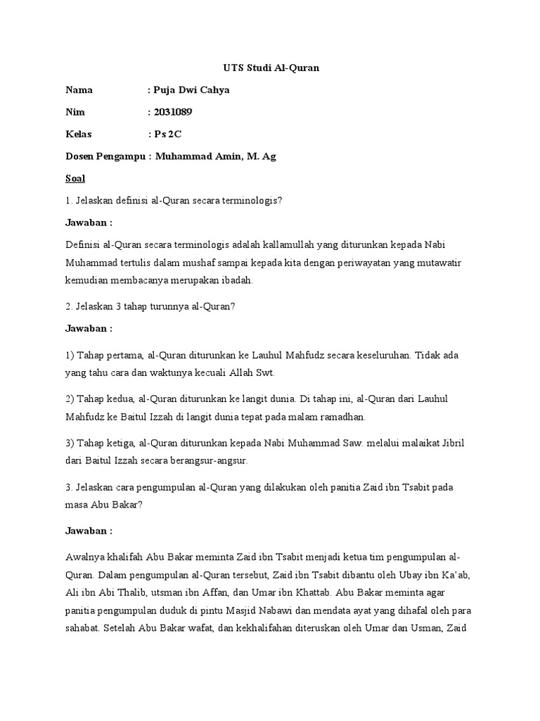 UTS Studi Al | PDF
