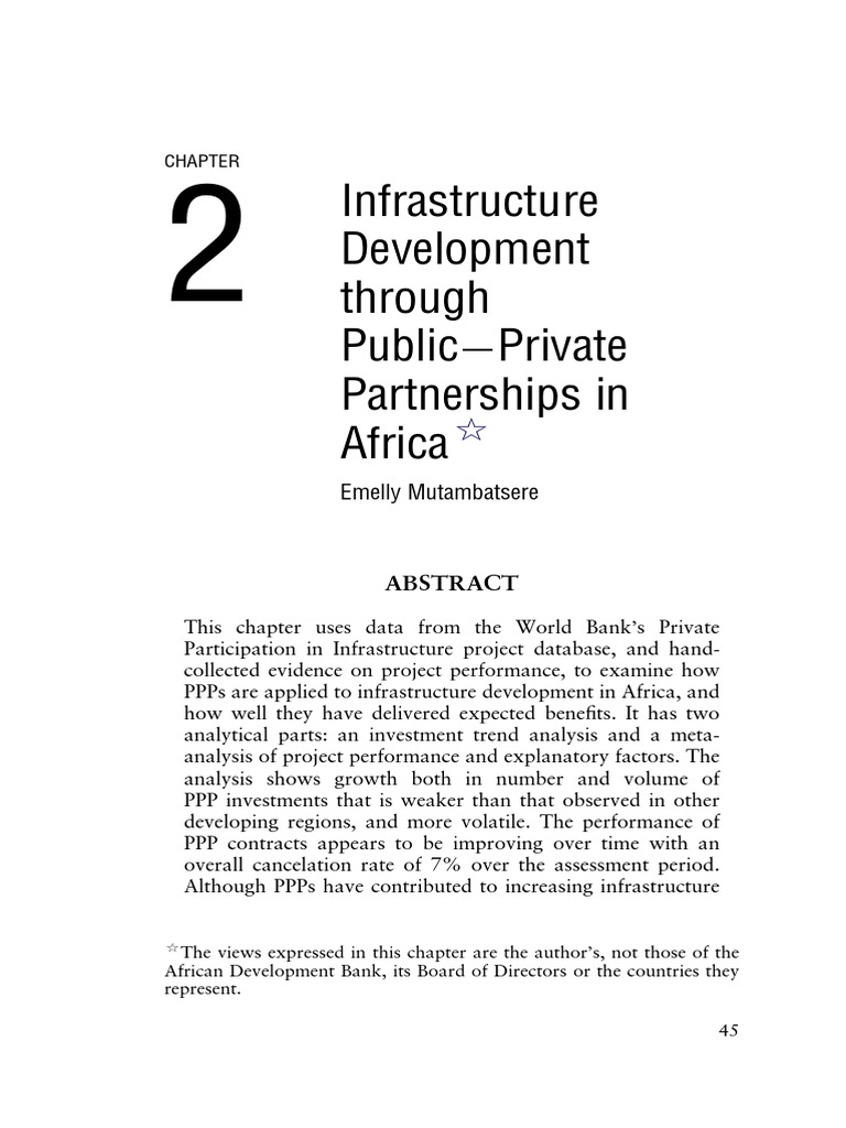 Africa's PPP Infrastructure Growth | PDF | Public–Private Partnership ...