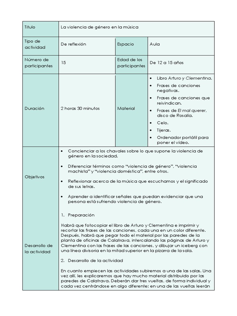 La Violencia de Género en La Música | PDF