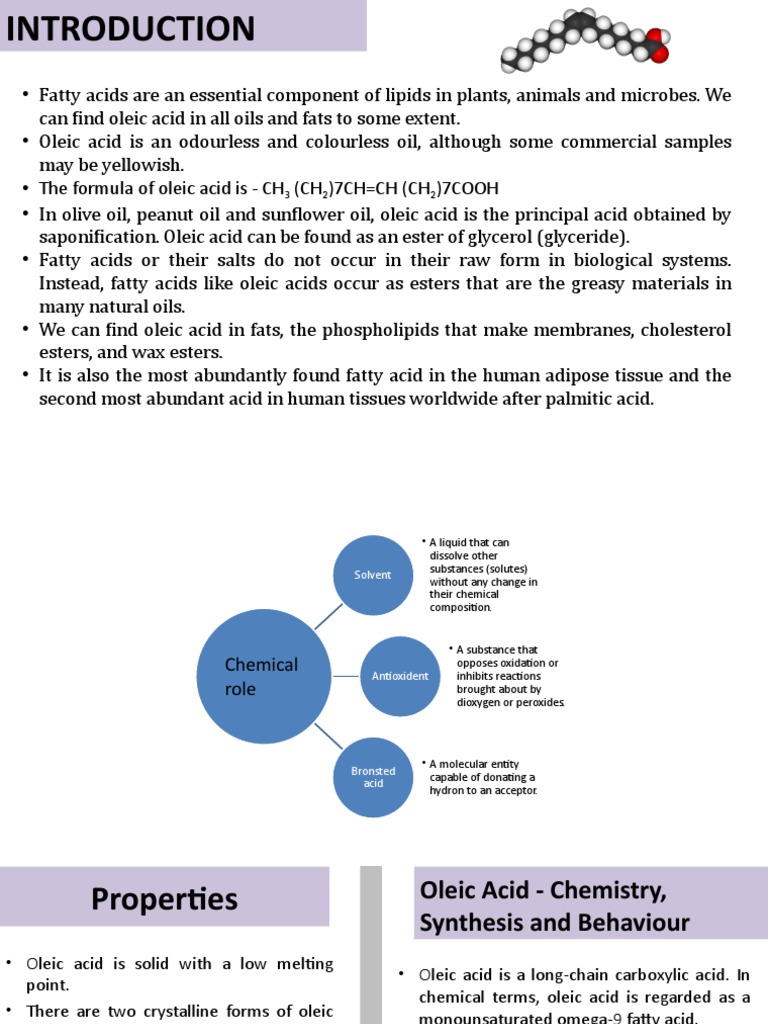 Oleic Acid: Sources and Market Trends | PDF | Fatty Acid | Chemistry