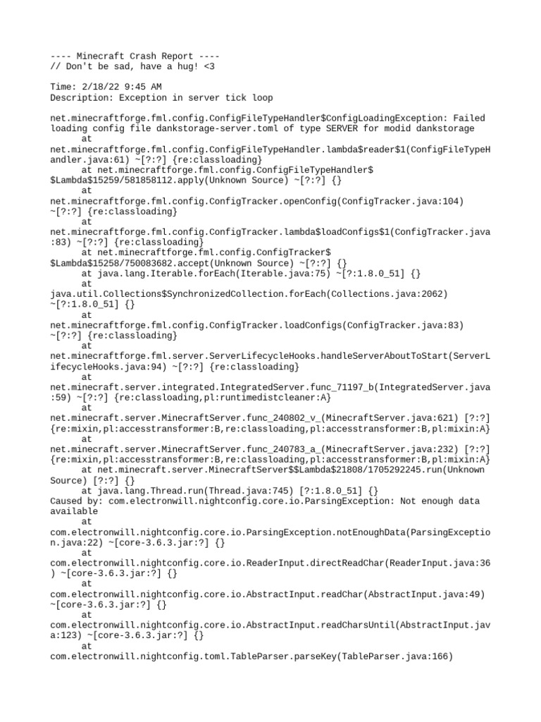 Crash 2022 02 18 094516 Server Pdf Java Virtual Machine Java Programming Language