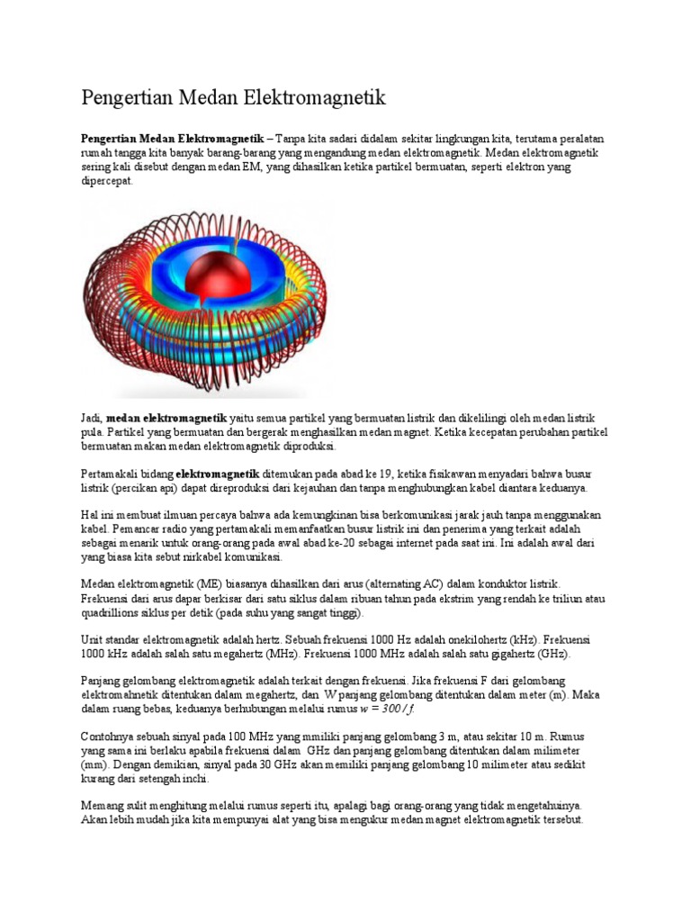Pengertian Medan Elektromagnetik | PDF