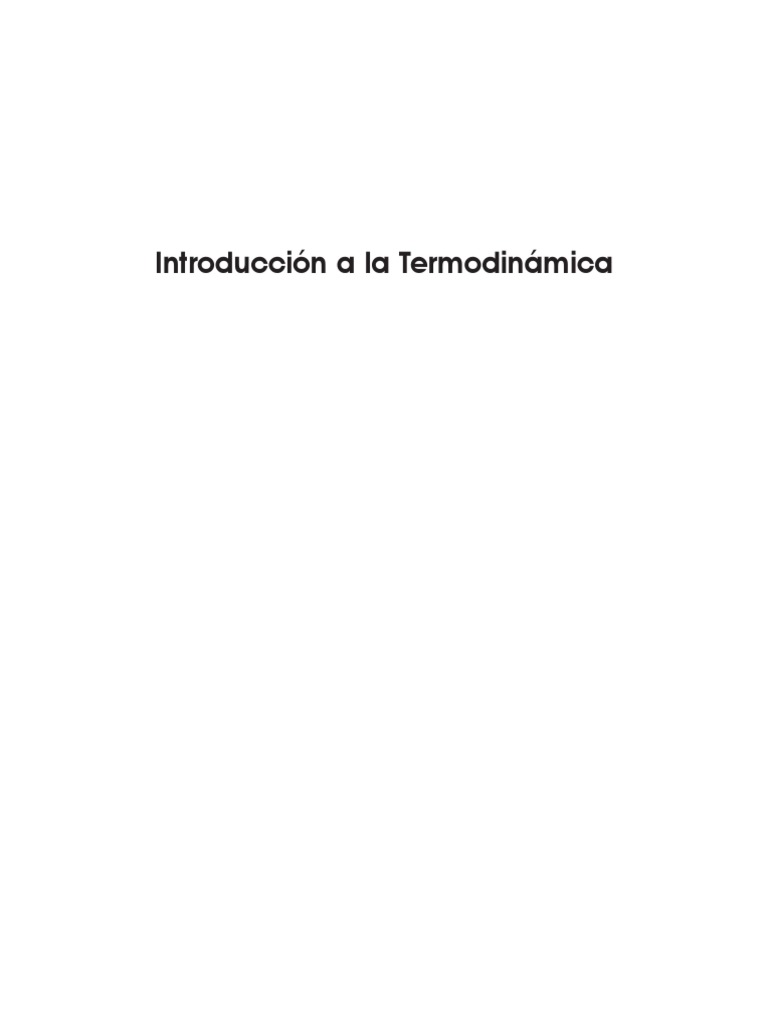 Introducción A La Termodinámica | PDF | Temperatura | Termodinámica
