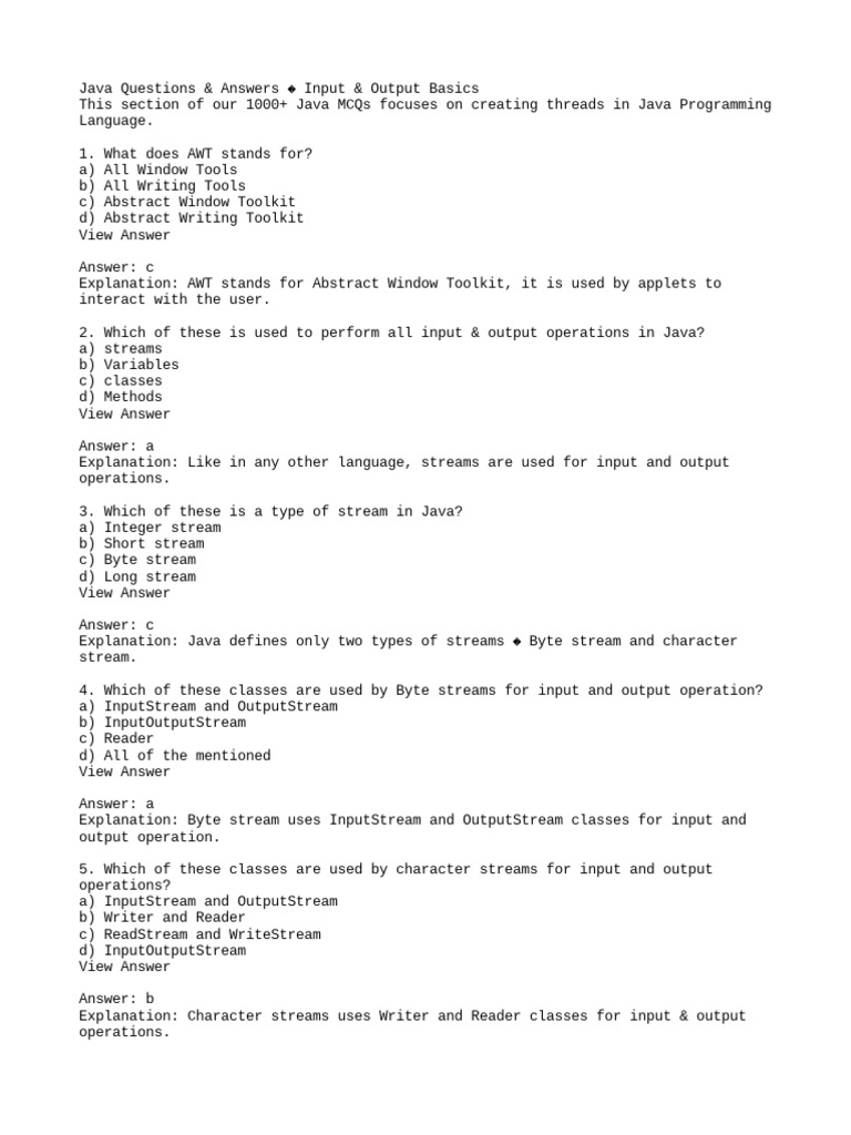 Input And Output Basics Pdf Class Computer Programming Software Engineering