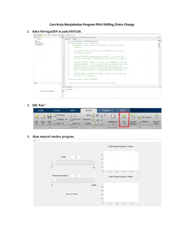 Cara Kerja Menjalankan Program Pitch Shifting | PDF