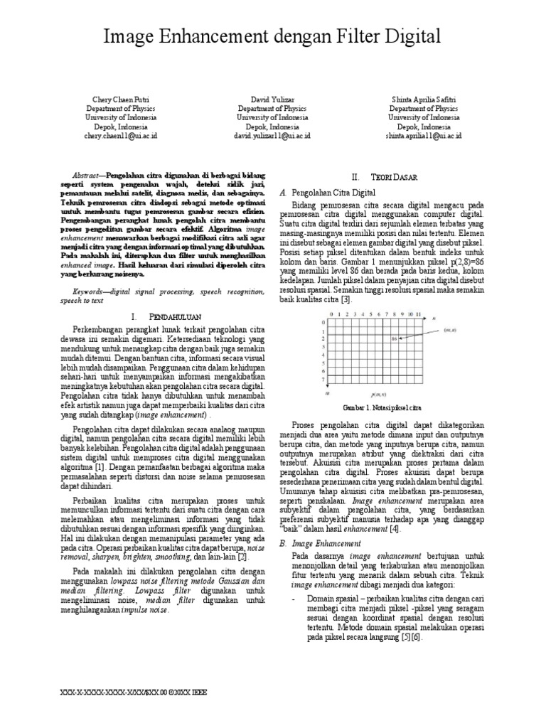 Kelompok 4-DSP Project Report-Image Processing | PDF