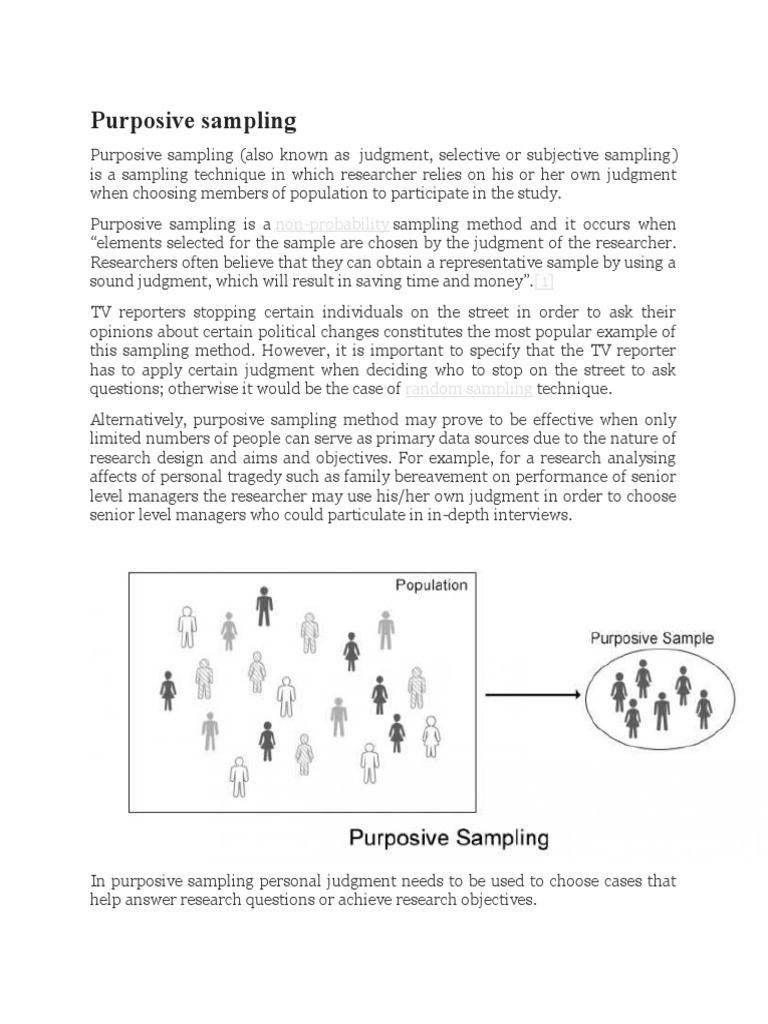Purposive Sampling | PDF | Sampling (Statistics) | Judgment (Law) Purposive Sampling | PDF | Sampling (Statistics) | Judgment (Law)