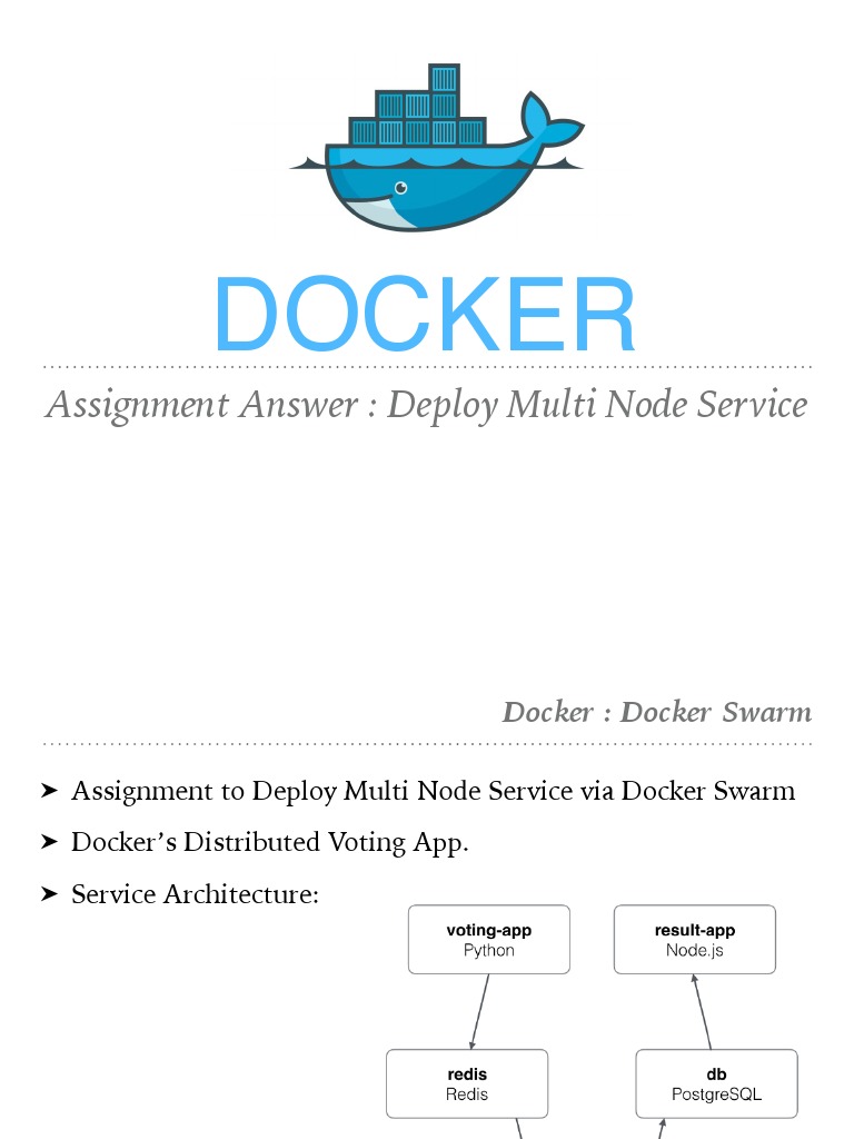 Assignment Answer - Create Multi Node Servie | PDF | Postgre Sql | Data Management Software