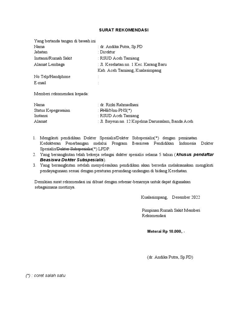 Rekom Pimpinan Rs | PDF