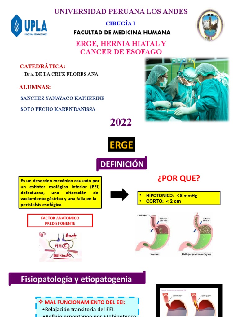 Erge, Hernia Hiatal y Cancer de Esofago | PDF | La enfermedad por ...
