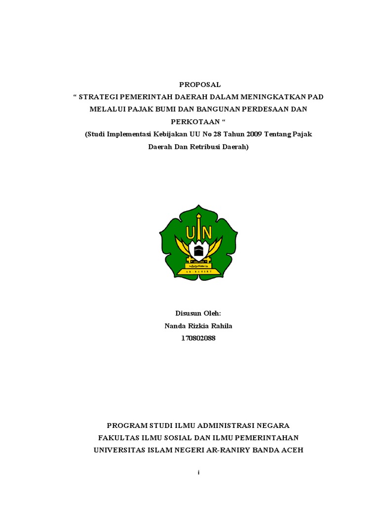Proposal Nanda Rizkia Rahila | PDF