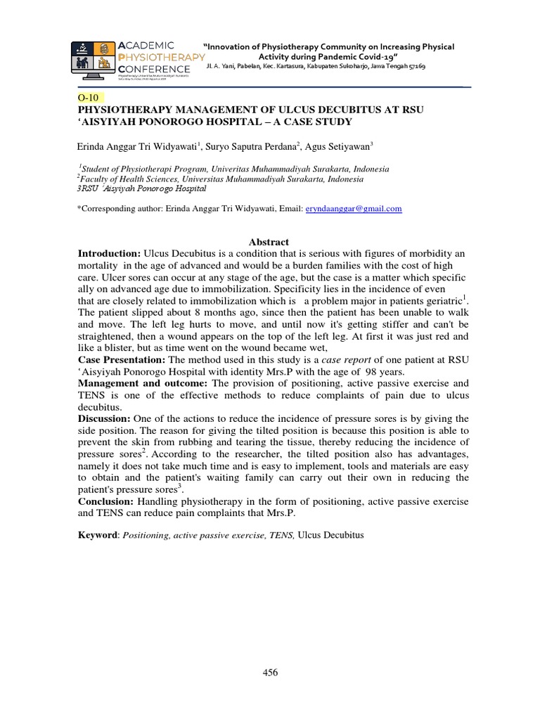 Physiotherapy for Ulcus Decubitus Care | PDF | Anatomical Terms Of ...