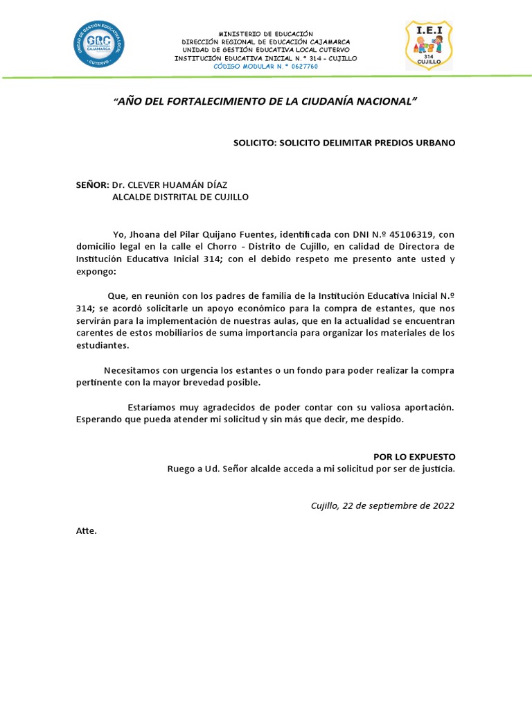 Solicitud para Alcalde | PDF