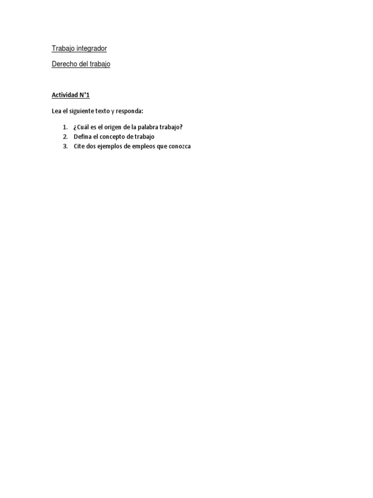 Trabajo Integrador Derecho Del Trabajo | PDF | Salario | Derecho laboral