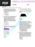 EST 1 - Math - Answer Key | PDF