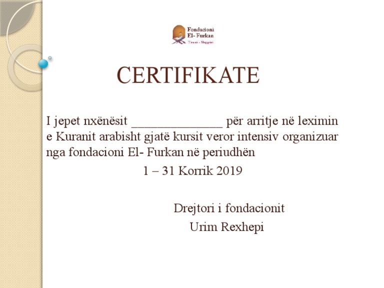 Certif I Kate | PDF
