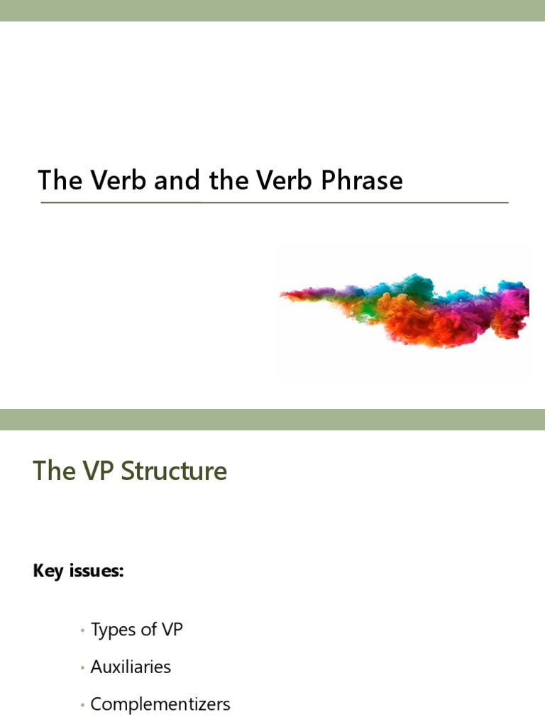 1 VP Structure | PDF | Linguistic Morphology | Syntax