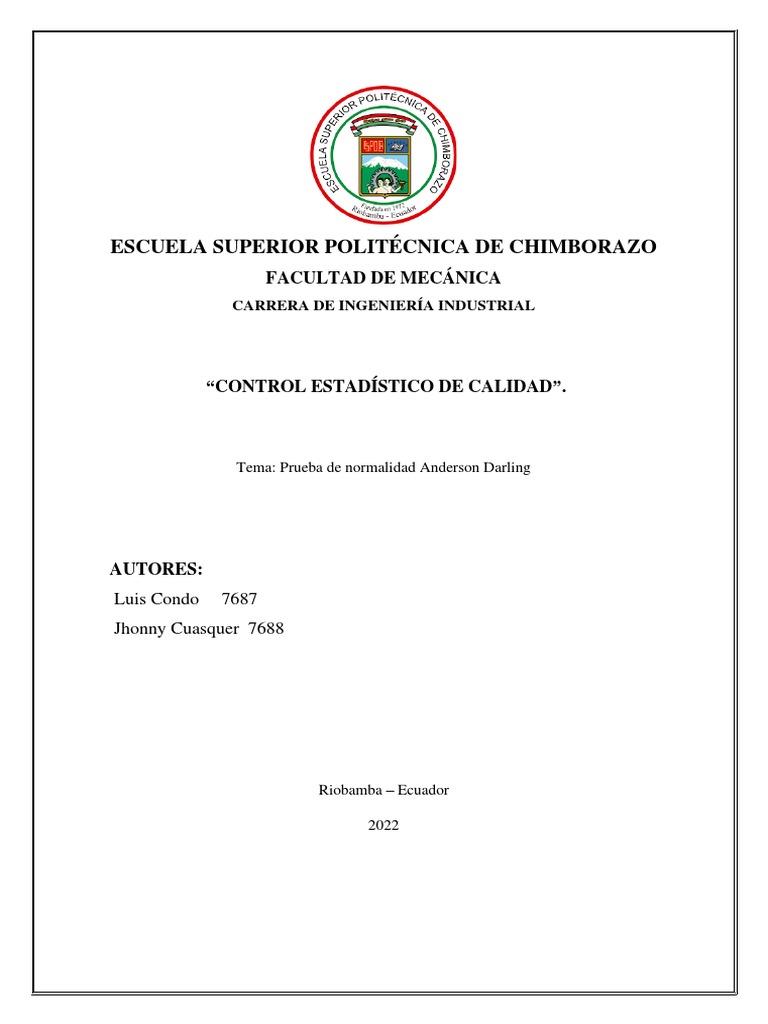 Prueba de Normalidad Anderson-Darling | PDF | Intervalo de confianza | Desviación Estándar