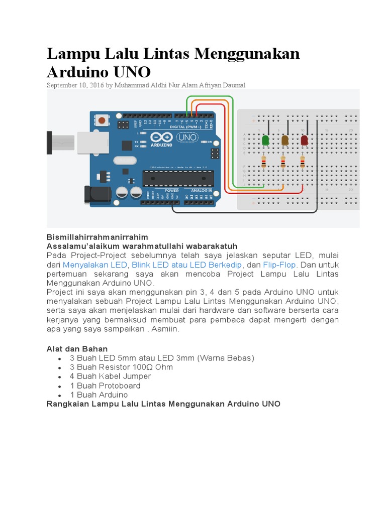 Lampu Lalu Lintas Menggunakan Arduino Uno Pdf