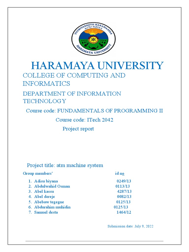 Atm Machine Project Explanation Pdf Personal Identification Number Automated Teller Machine