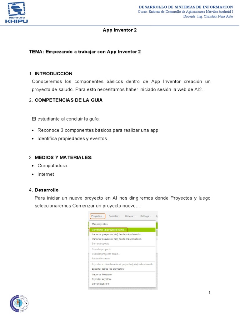 s5 Empenzando A Trabajar Con App Inventor | PDF | Aplicación movil ...