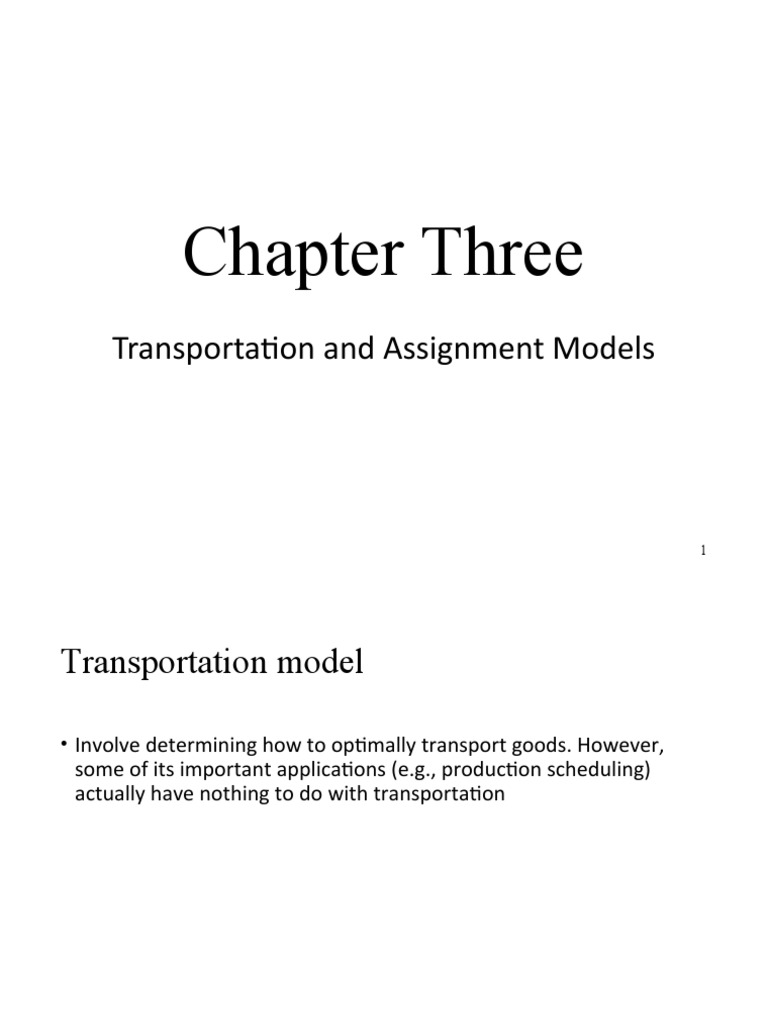 Transportation & Assignment Models | PDF | Theoretical Computer Science | Mathematical Relations
