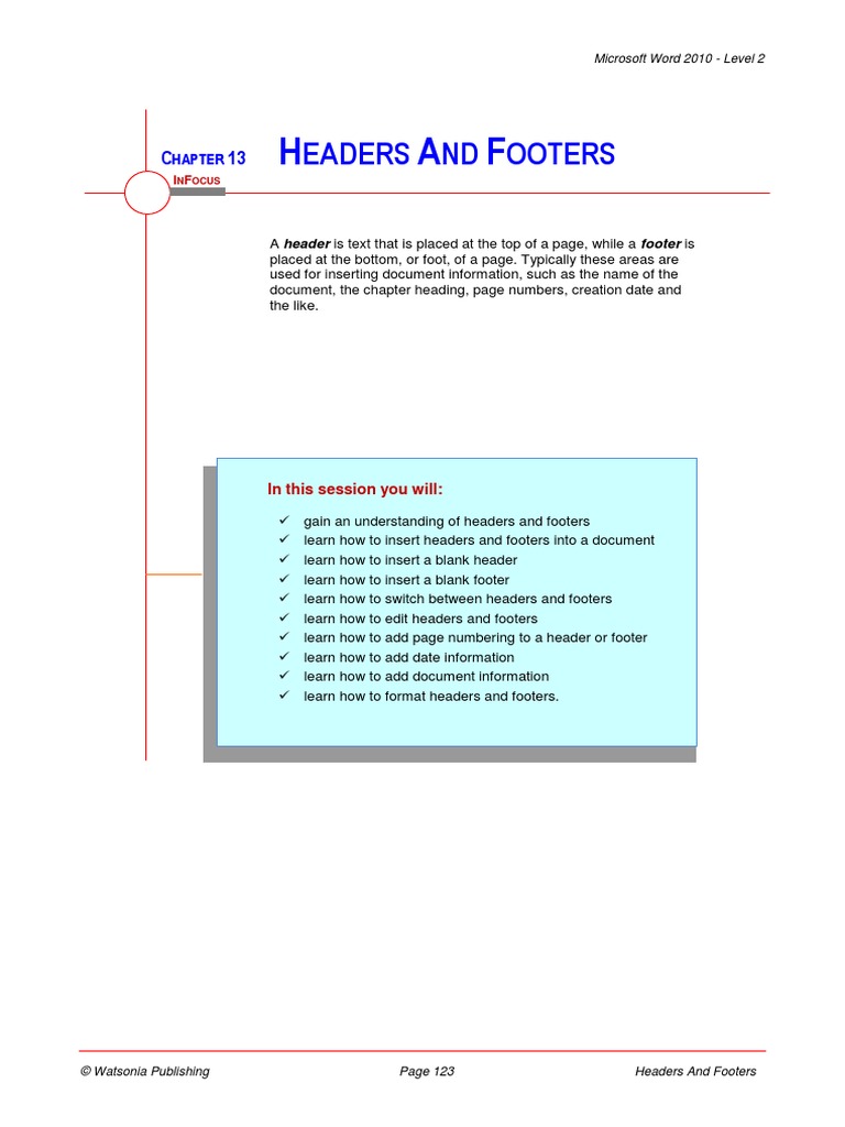 13 Headers and Footers | Download Free PDF | Microsoft Word | Double Click 13 Headers and Footers | Download Free PDF | Microsoft Word | Double Click