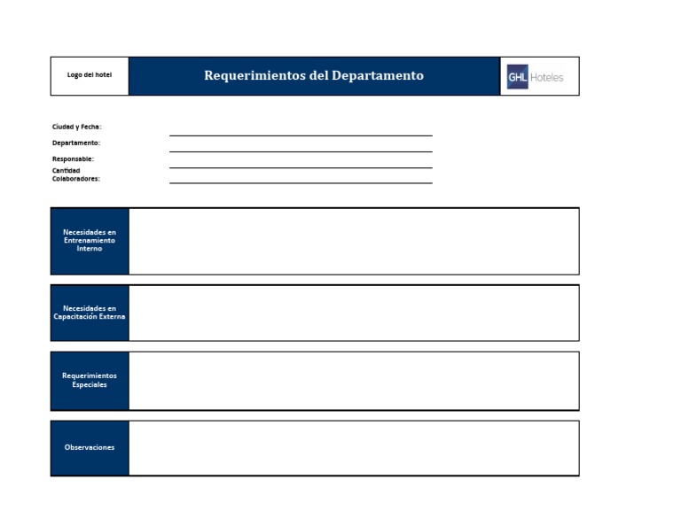 Requerimientos Del Departamento | PDF