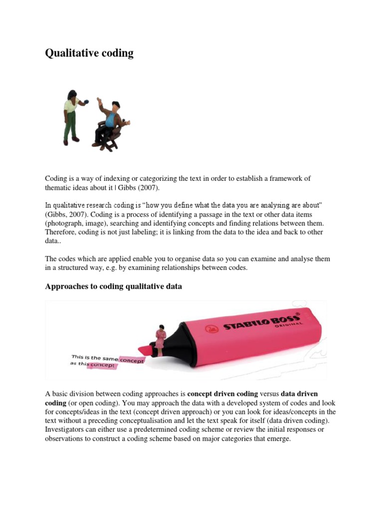 Qualitative Coding Summary From Jason Hopkins' Presentation | PDF ...