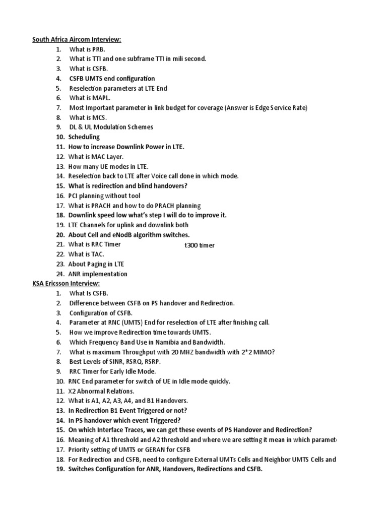 LTE & UMTS Interview Questions | PDF | Lte (Telecommunication) | Mimo